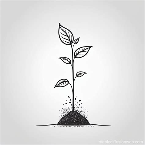 Emerging Seedling From Soil Stable Diffusion Online