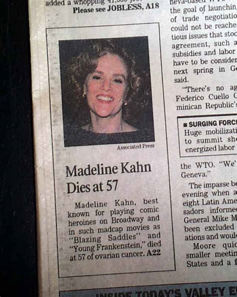 Madeline Kahn Obituary