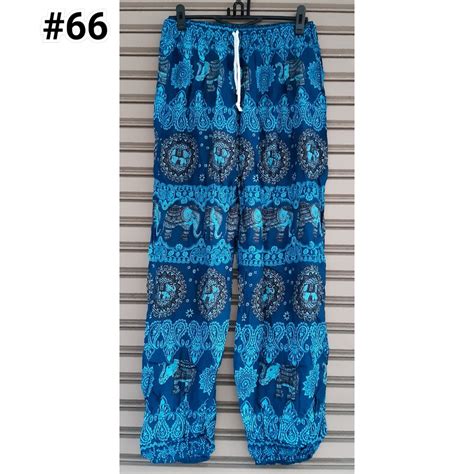 สีใหม่ กางเกงขายาว ขาจั๊ม ไซส์ใหญ่พิเศษ Xxl เอวยางยืด 36 44 ผ้า Rayon กางเกงลายช้าง ใส่สบาย