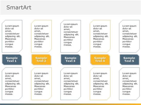 SmartArt List Segment 5 Steps