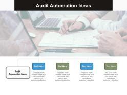 Audit Automation Ideas Ppt Powerpoint Presentation Infographics Designs Download Cpb