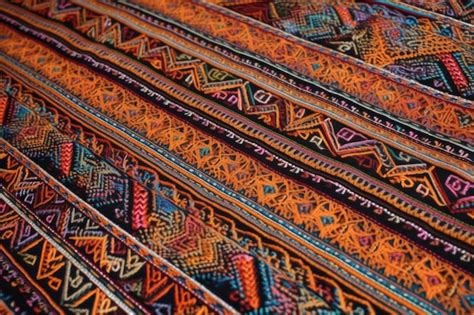 Premium AI Image Intricate And Mesmerizing Weaving Pattern On Fabric Created With Generative Ai