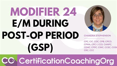 Modifier 24 — Em During Post Op Period Gsp Youtube