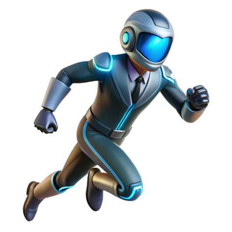 Futuristic Agent High Tech Running Agent In Action 54716531 Png