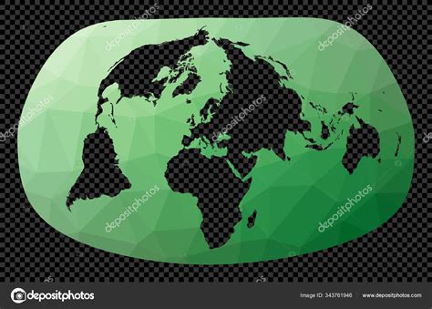 Low Poly Map World Bertin 1953 Projection Polygonal Map World Stock Vector By ©gagarych 343761946