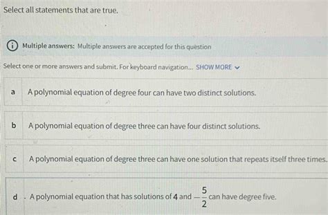 solved select all statements that are true i multiple answers