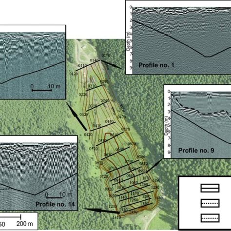 Position Of The 14 Gpr Cross Sections Reconstructed Transversal