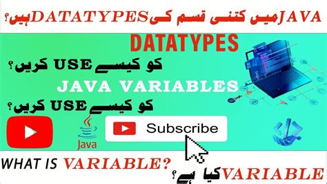 Datatypes And Variables In Java Youtube