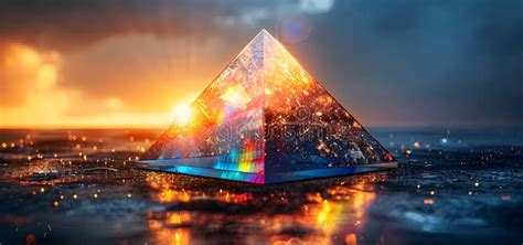 Physics Optical Prism With Refraction Rendering High Quality Photo