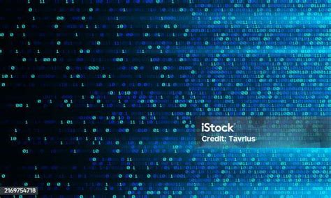 Neon Binary Data Software Programming Code Background Random Parts Of