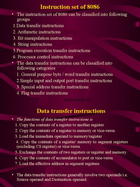 Instruction Set 8086 Pdf Instruction Set Subroutine