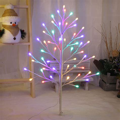 Led 전구 트리 무드등 크리스마스 하얀가지 화려한 컬러 60cm P0000bwn 홈플러스 택배배송