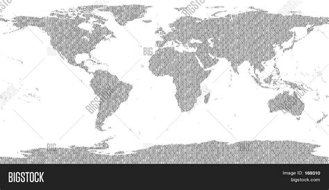 Binary World Map Image And Photo Free Trial Bigstock