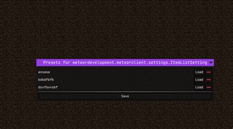 Suggestion Module Setting Presets · Issue 3191 · Meteordevelopment