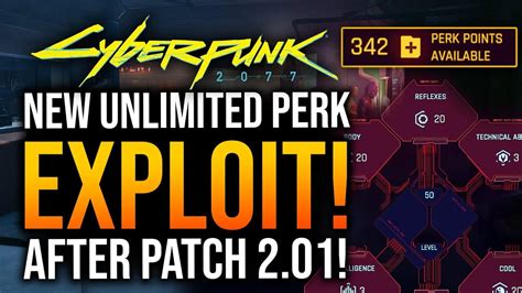 Glitch Unlimited Cyberpunk 2077 Unlimited Perk Points Glitch In