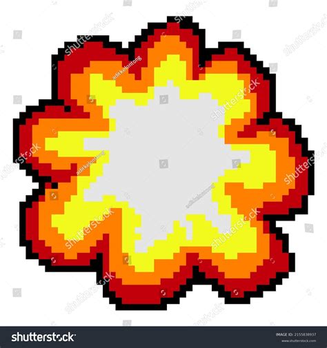 Explosion Pixel Art Vector Illustration Stock Vector Royalty Free Shutterstock