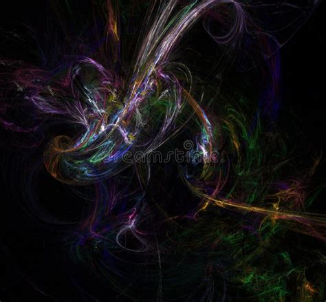 Abstract Fractal Violet Light Smoked Background Stock Illustration