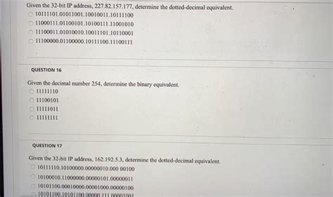 Solved Given The 32 Bit Ip Address 227 82 157 177