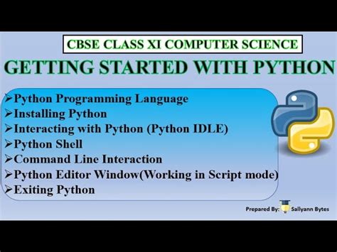 Getting Started With Python Class 11cbse Youtube