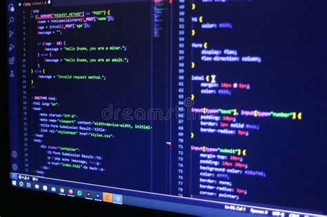 Computer Code Programming Language Coding Close High Resolution Photo