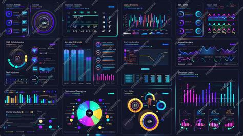 Premium Photo A Set Of Modern Ui Ux Kit And Web Elements Including Infographics And Charts