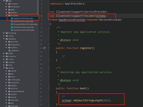 Laravel中php Artisan Migrate提示 Syntax Error Or Access Violation 1071 Specified Key Was Too Long