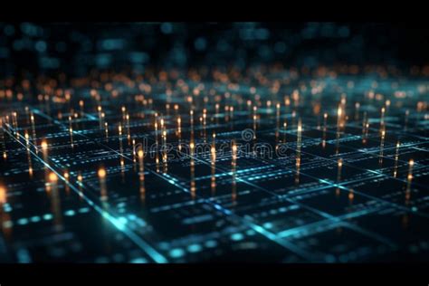 Binary Code Waves Depict Data Flow Digital Security In Internet Technology Stock Illustration