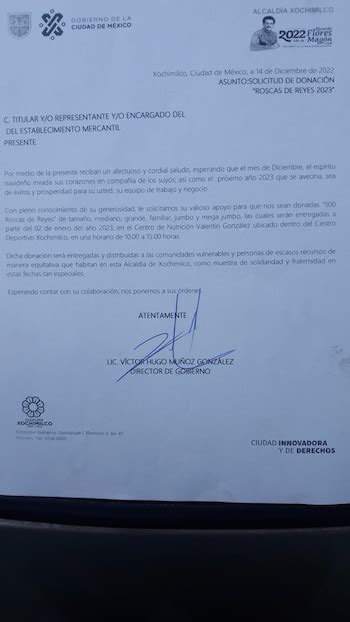 Alcaldía De Xochimilco Pidió Donativo De 500 Roscas De Reyes A