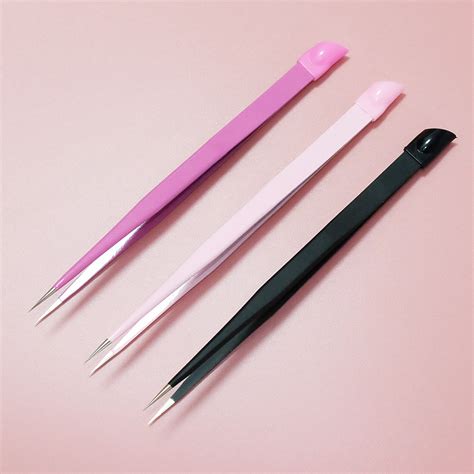 Badu Bg Пинсети за вежди от неръждаема стомана Косми по лицето Премахване на акне Антистатични