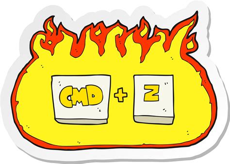 Sticker Of A Cartoon Command Z Function 12305192 Vector Art At Vecteezy