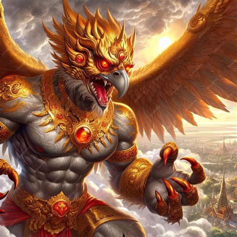 Garuda Has The Body Of A Person The Back Of A Bird And Has Wings A