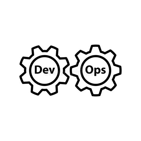 Devops Icon On A White Background 向量例证 插画 包括有 概念 管理 142413641