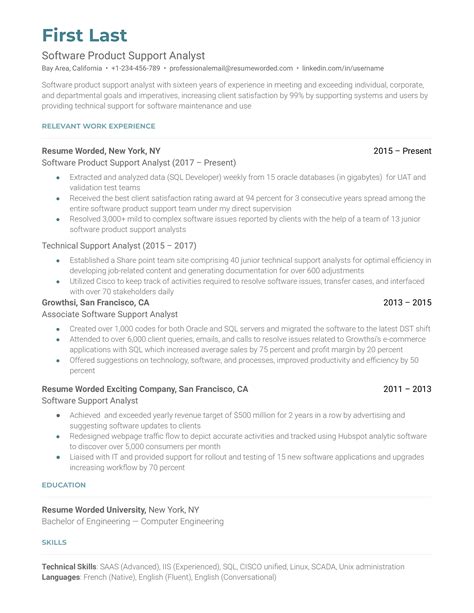 5 Technical Support Resume Examples For 2022 Resume Worded