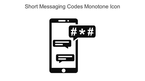 Short Messaging Codes Monotone Icon In Powerpoint Pptx Png And Editable Eps Format Ppt Presentation