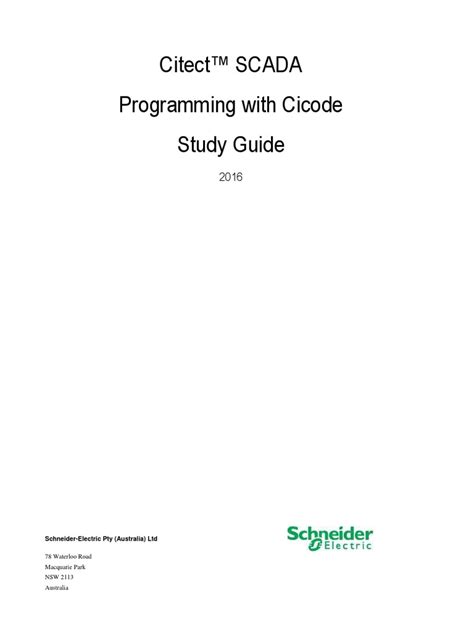 Citect Scada Cicode 2016 Study Guide Pdf Variable Computer