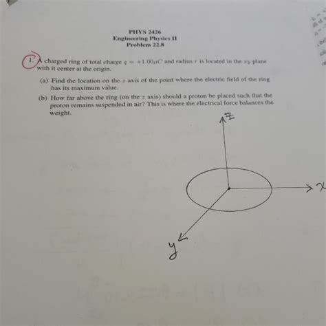 Solved PHYS 2426 Engineering Physics II Problem 22 8 1 Chegg Com