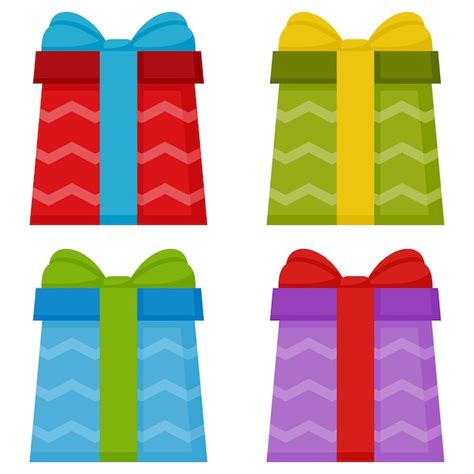 선물 상자 흰색 배경에 고립 프리미엄 벡터