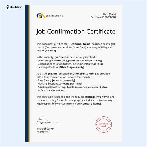 15 Employment Certificate Templates To Get For Free