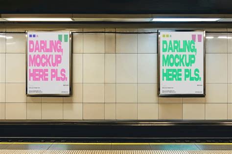 도시 벽 포스터 모형 프리미엄 Psd 파일