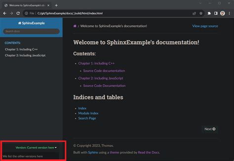 My Sphinx Best Practice Guide For Multi Version Documentation In