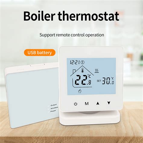Wireless Remote Control Thermostat Gas Boiler Temperature Controller With Rf433 Receiver