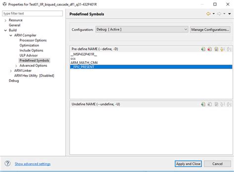 CCS MSP432P401R Issues Compiling The Project Unresolved Symbols