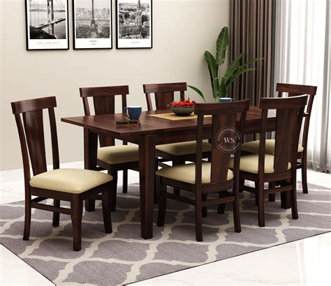 Buy Franco Extendable 6 Seater Dining Set Walnut Finish 45 Off Online Wooden Street