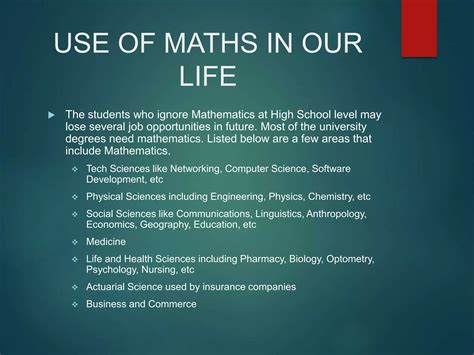 Role Of Mathematics In Science And Engineering Pptx