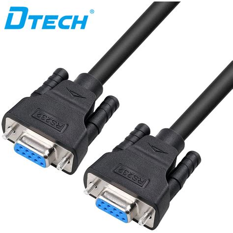 Dtech Db9 Rs232 สายเคเบิลซีเรียล ตัวเมีย เป็นตัวเมีย ปรับได้ 7 สาย สําหรับสื่อสารข้อมูล Shopee