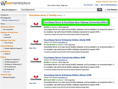 Database On Amazon Installing Couchbase Ami On Aws