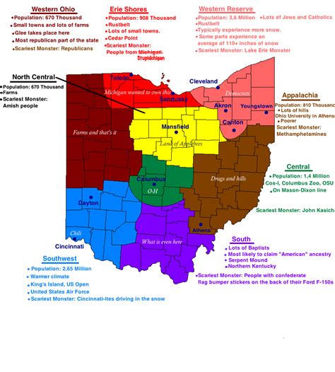 Regions Of Ohio Maps On The Web