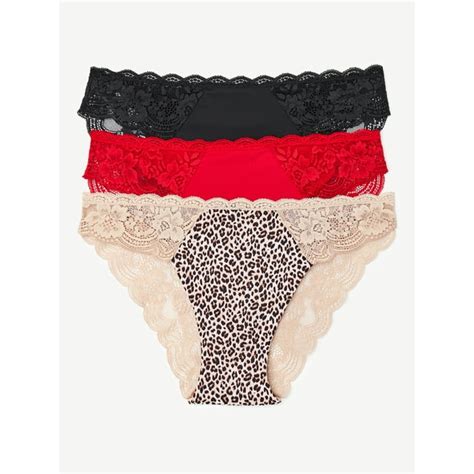 Joyspun Womens Microfiber And Lace Cheeky Panties 3 Pack Sizes Xs 3xl