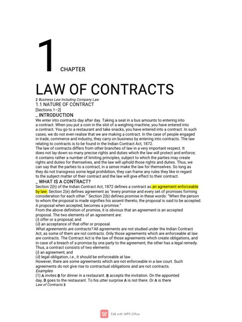 Law Of Contract Notes Pdf