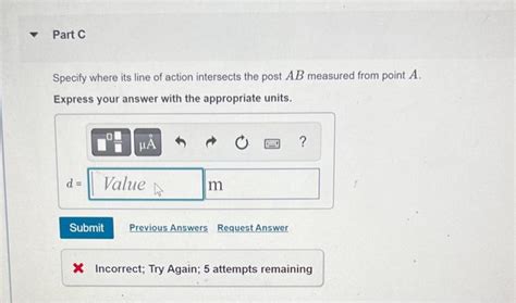 Solved Replace The Force System Acting On The Post By A